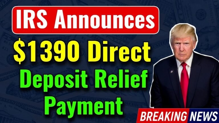 IRS Announces $1,390 Direct Deposit Relief Payment for January 2026 ...
